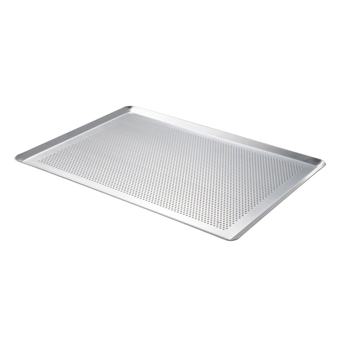 Baking tray oblique edges, perforated, aluminium, 40x30cm, Baking trays ...