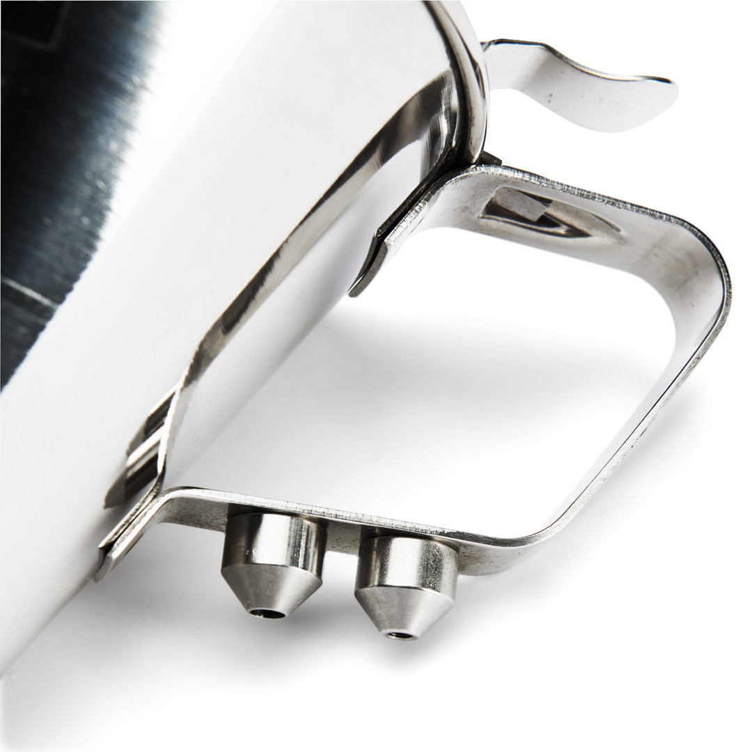 Piston funnel with stand 1,9 L. KWIK PRO, stainless steel, stainless ...