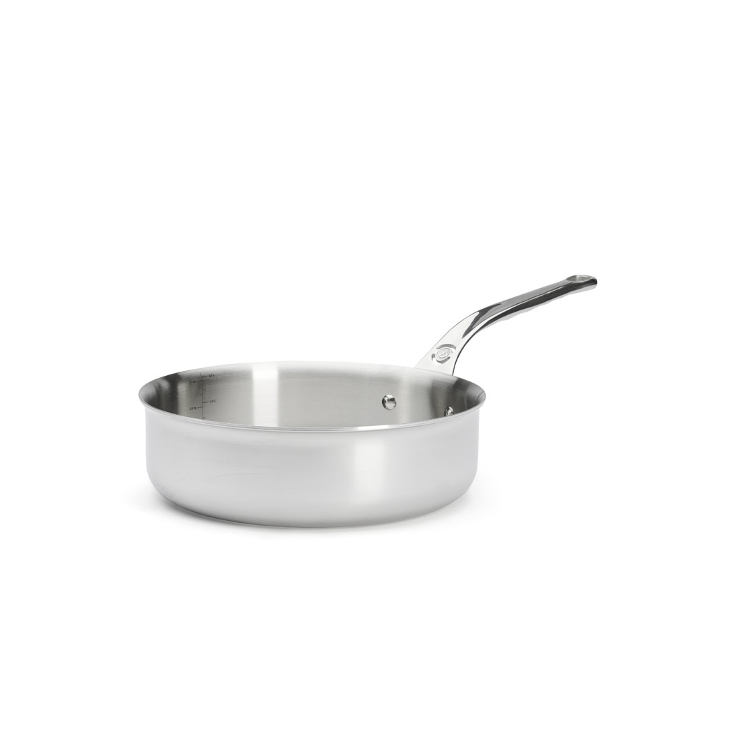 Stainless steel straight sauté-pan AFFINITY Ø24cm - de Buyer