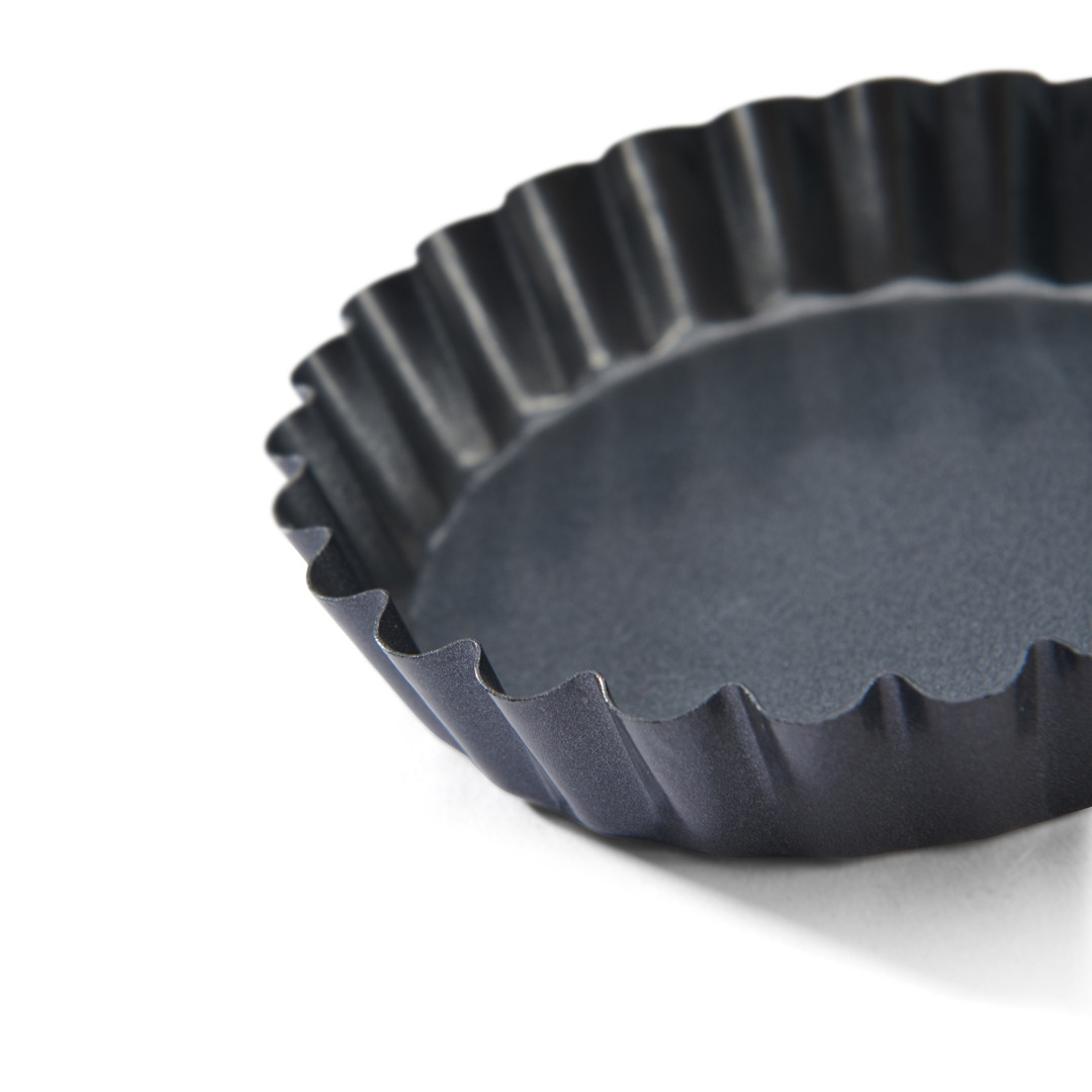 Non-stick steel Tartlet round fluted mould Ø12cm - de Buyer
