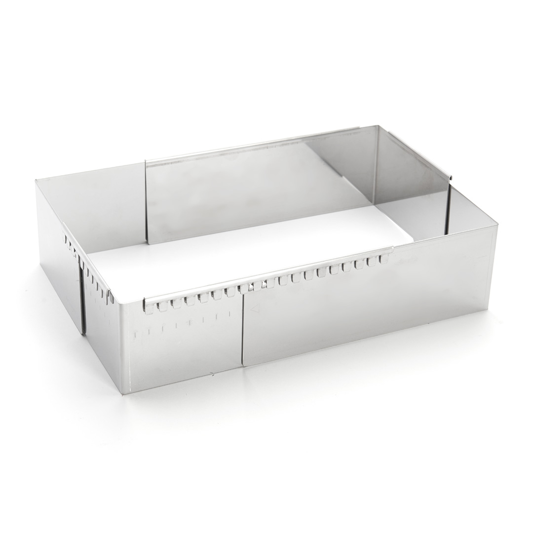 Pastry frame expandable, stainless steel, stainless steel, rectangle ...