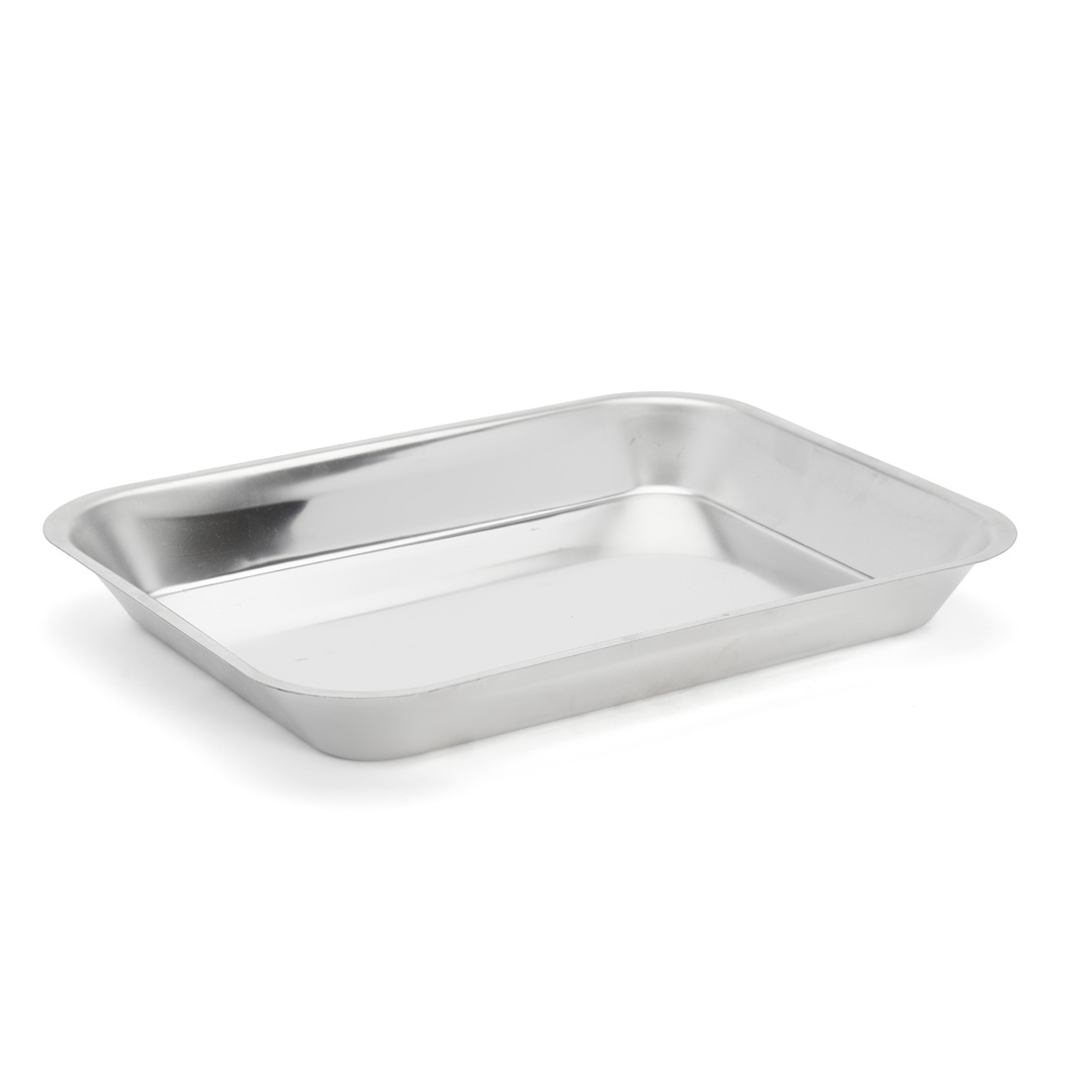 FLAT-EDGE RECTANGULAR DEEP DISH, stainless steel, 42x32x5cm, Dishes ...